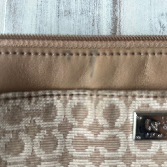 Coach | Bags | Coach Swingback Madison Op Art Needlepoint Khaki ...